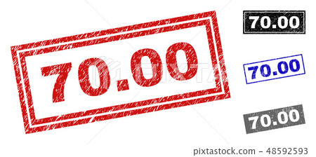 Grunge 70.00 Textured Rectangle Watermarks - Stock Illustration ...