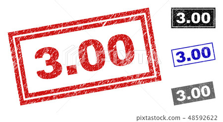 Grunge 3.00 Scratched Rectangle Stamp Seals - Stock Illustration ...