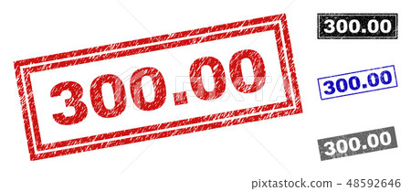 Grunge 300.00 Textured Rectangle Stamp Seals - Stock Illustration ...
