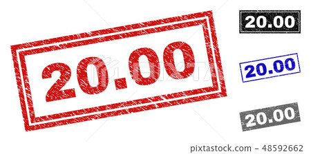 Grunge 20.00 Scratched Rectangle Watermarks - Stock Illustration ...
