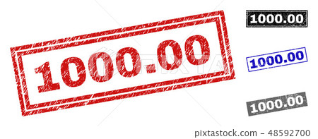 Grunge 1000.00 Textured Rectangle Stamp Seals-插圖素材 [48592700] - PIXTA圖庫