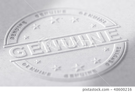 Genuine, Authenticity Certificate - Stock Illustration [48600216] - PIXTA