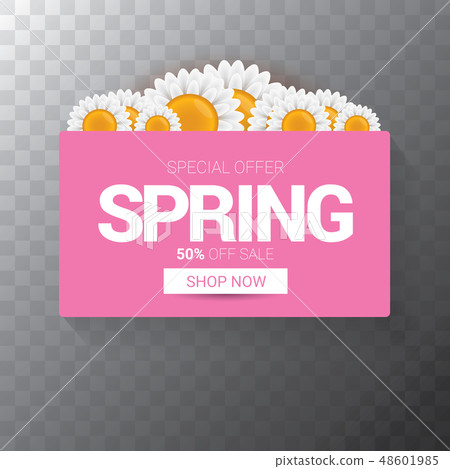 vector spring sale web banner isolated on... - Stock Illustration ...