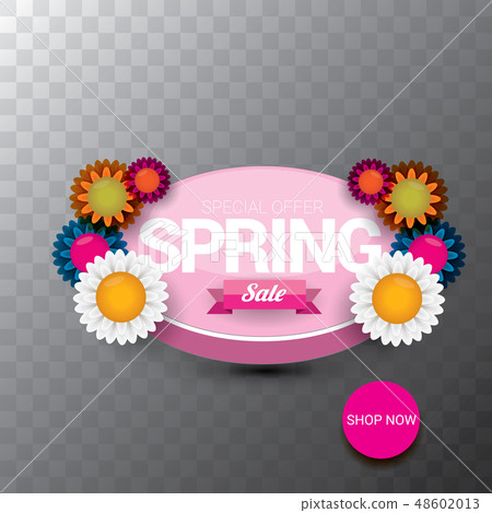 vector spring sale web banner isolated on... - Stock Illustration ...