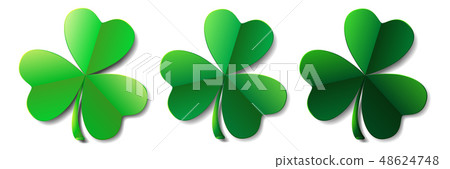 Saint Patricks day green clover leaves or... - Stock Illustration ...