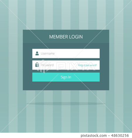 Login box form ui interface element, signin screen - Stock Illustration ...