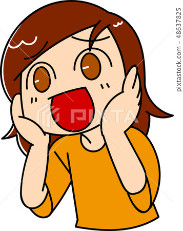 A woman longing for (4) - Stock Illustration [48637825] - PIXTA