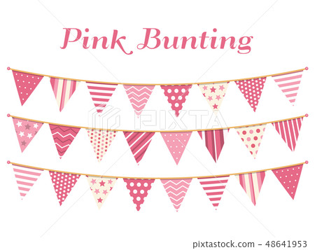 Pink Bunting - Stock Illustration [48641953] - PIXTA