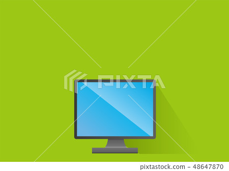 Illustration and Internet image of flat design PC - Stock Illustration ...