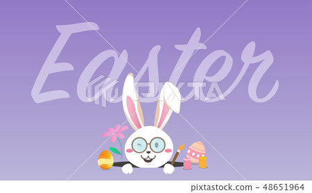 Happy easter's day greeting card. - Stock Illustration [48651964] - PIXTA