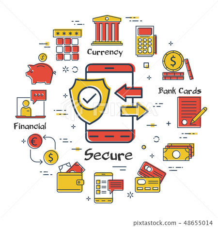 Vector finance and banking safe operations concept - Stock Illustration ...