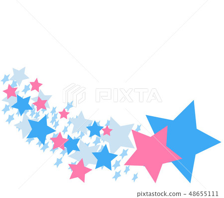 Pink and light blue star frame material - Stock Illustration [48655111 ...