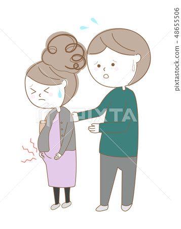 Pregnant women labor - Stock Illustration [48655506] - PIXTA