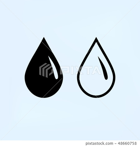 Set of drops. Liquid symbol illustration - Stock Illustration [48660758 ...