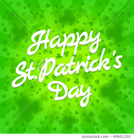 Happy St. Patricks Day greeting card - Stock Illustration [48661202 ...