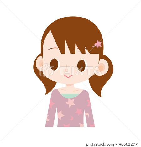 Star pattern girl girl star pattern clothes and... - Stock Illustration ...