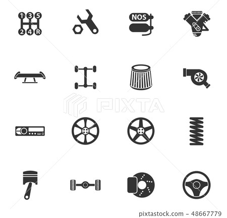 auto tuning icon set - Stock Illustration [48667779] - PIXTA
