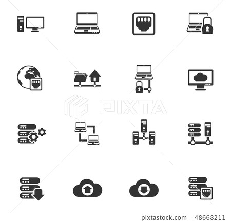 server icon set-插圖素材 [48668211] - PIXTA圖庫