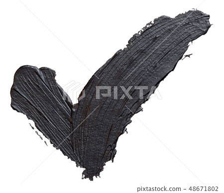 hand drawn textured black oil tick brush stroke - Stock Illustration ...