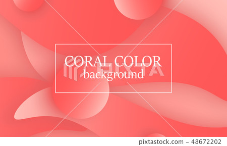 Coral color abstract background. Vector. - Stock Illustration [48672202 ...