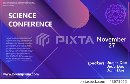 Science conference invitation design template - Stock Illustration ...
