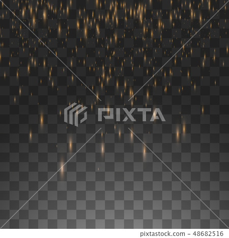 Vector illustration golden rain isolated on a... - Stock Illustration ...