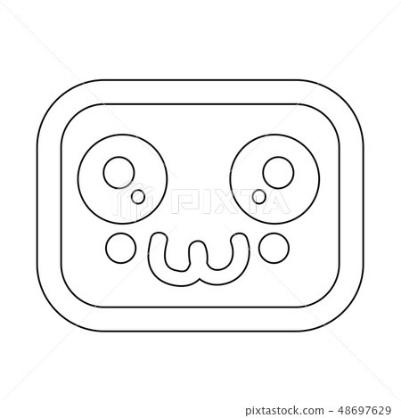 Kawaii cute face icon - Stock Illustration [48697629] - PIXTA