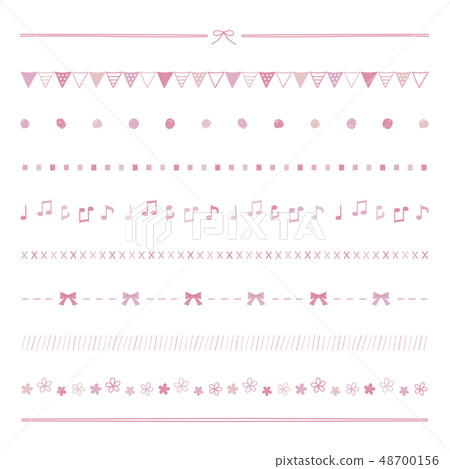 Hand drawn line set red - Stock Illustration [48700156] - PIXTA