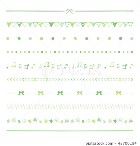 Hand drawn line set green - Stock Illustration [48700184] - PIXTA
