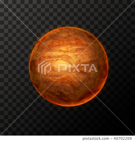 Realistic Mercury planet with texture - Stock Illustration [48702209 ...