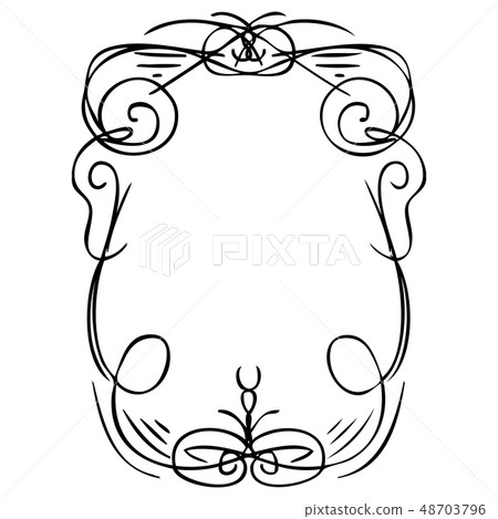 Hand drawn doodle vintage swirl borders frames set - Stock Illustration ...