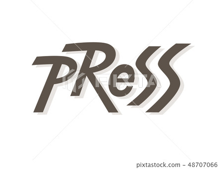 Press vector lettering - Stock Illustration [48707066] - PIXTA