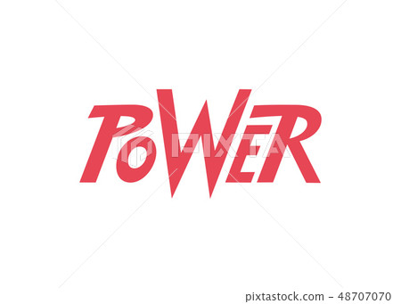 Power vector lettering - Stock Illustration [48707070] - PIXTA