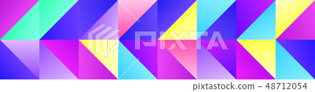 Bright Colors Geometric BG Design with Triangle - Stock Illustration ...