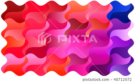 Colorful Bright Trendy Backdrop Design with Waves - Stock Illustration ...