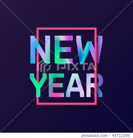 New Year greeting card. Vector illustration - Stock Illustration ...