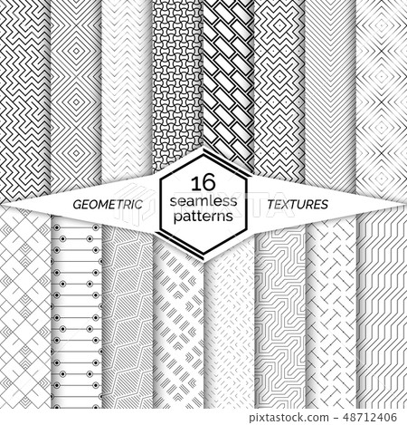 Set of seamless patterns-插圖素材 [48712406] - PIXTA圖庫