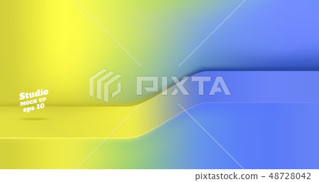Vector,Empty slope step neon yellow gradient to - Stock Illustration ...