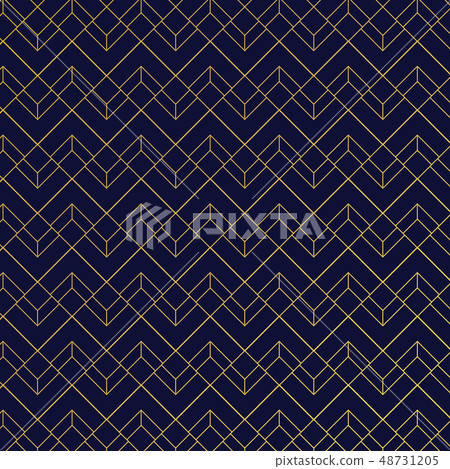 Gold geometric pattern with lines on dark blue - Stock Illustration ...