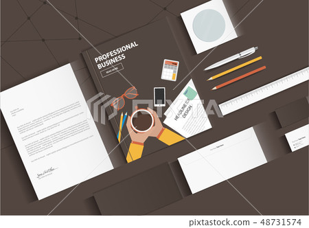 Set of office documents for business. - Stock Illustration [48731574 ...