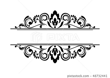 Vintage black element. Graphic vector design. - Stock Illustration ...