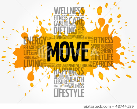 MOVE word cloud collage - Stock Illustration [48744189] - PIXTA