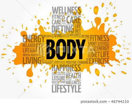 BODY word cloud collage-插圖素材 [48744210] - PIXTA圖庫