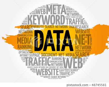 DATA word cloud collage - Stock Illustration [48745581] - PIXTA