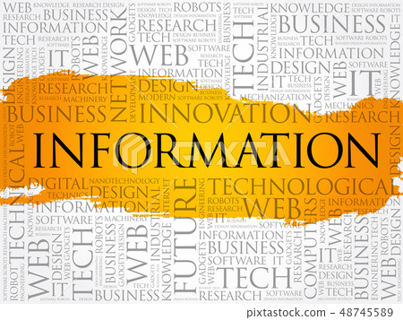 Information word cloud collage - Stock Illustration [48745589] - PIXTA