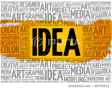 IDEA word cloud, creative concept - Stock Illustration [48745613] - PIXTA