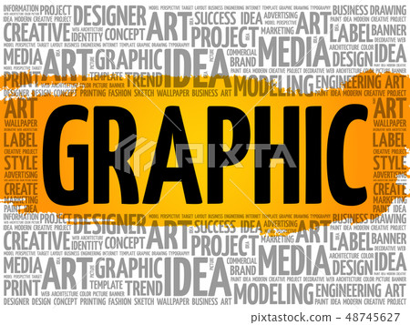 GRAPHIC word cloud, business concept - Stock Illustration [48745627 ...