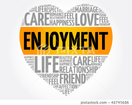 Enjoyment word cloud collage - Stock Illustration [48745686] - PIXTA