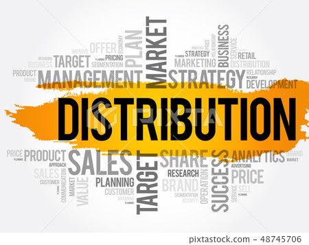 Distribution word cloud collage - Stock Illustration [48745706] - PIXTA