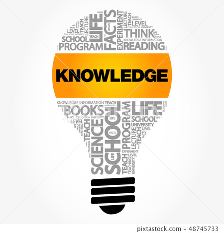 KNOWLEDGE bulb word cloud - Stock Illustration [48745733] - PIXTA